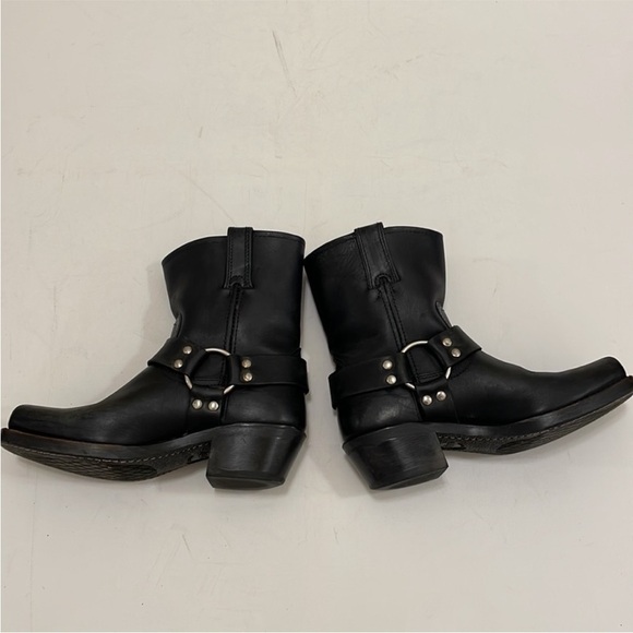 Frye | Shoes | Frye Size 65 Harness Boots Short Shortie Biker Black ...
